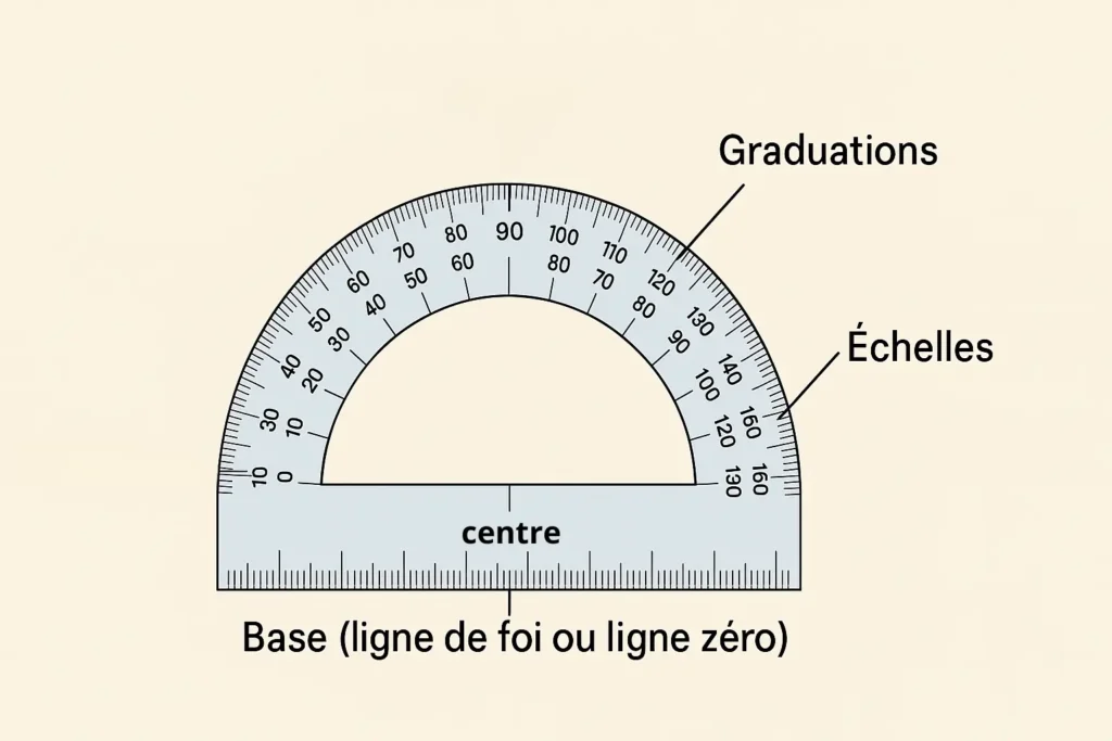 Mesurer un angle avec un rapporteur guide complet et facile